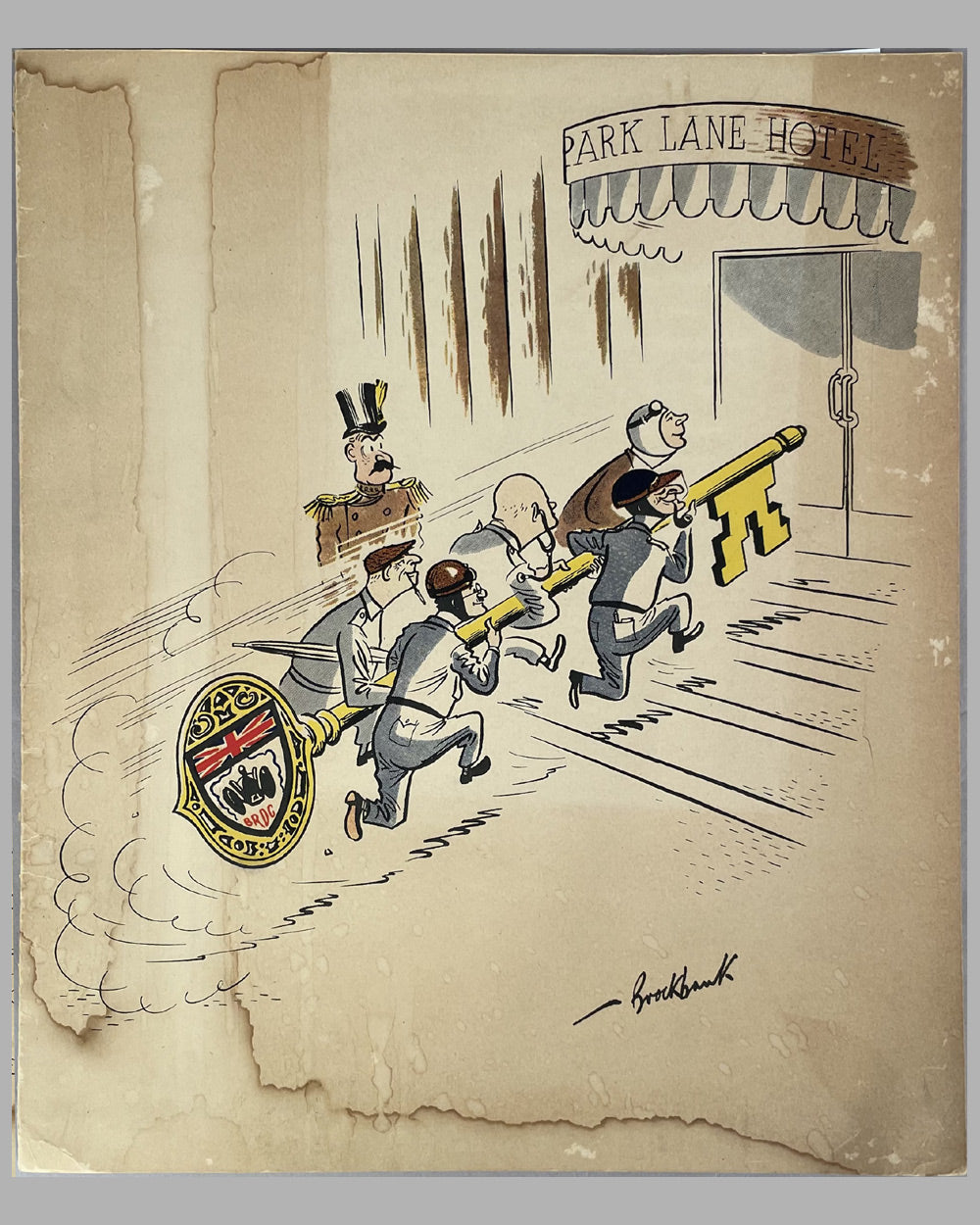 1948 British Racing Drivers Club (BRDC) annual dinner menu - l'art et l'automobile