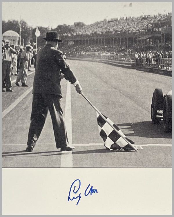 Mercedes wins the 1955 British Grand Prix photograph, autographed by M ...