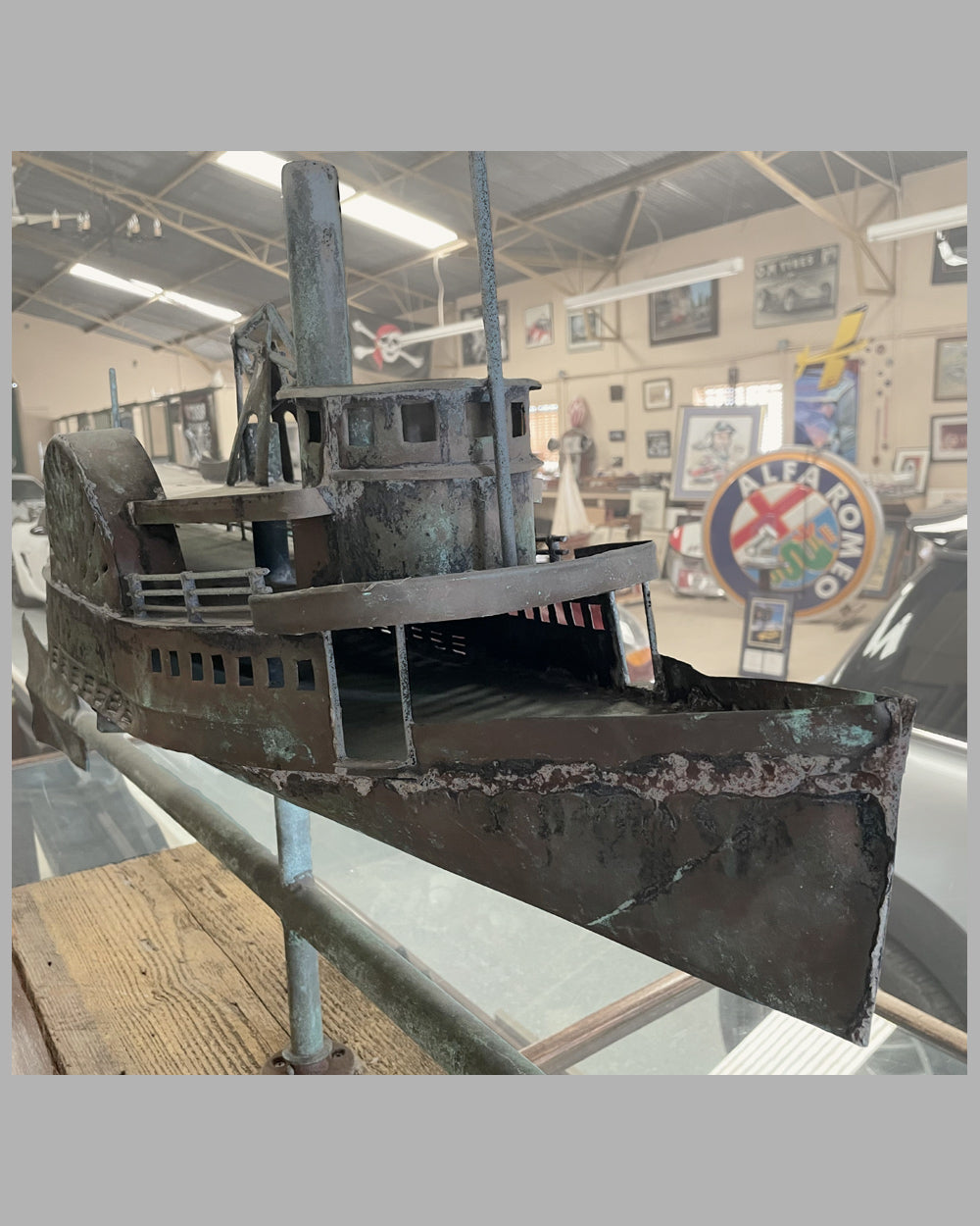 American river paddle boat large vintage weather vane - l'art et l ...
