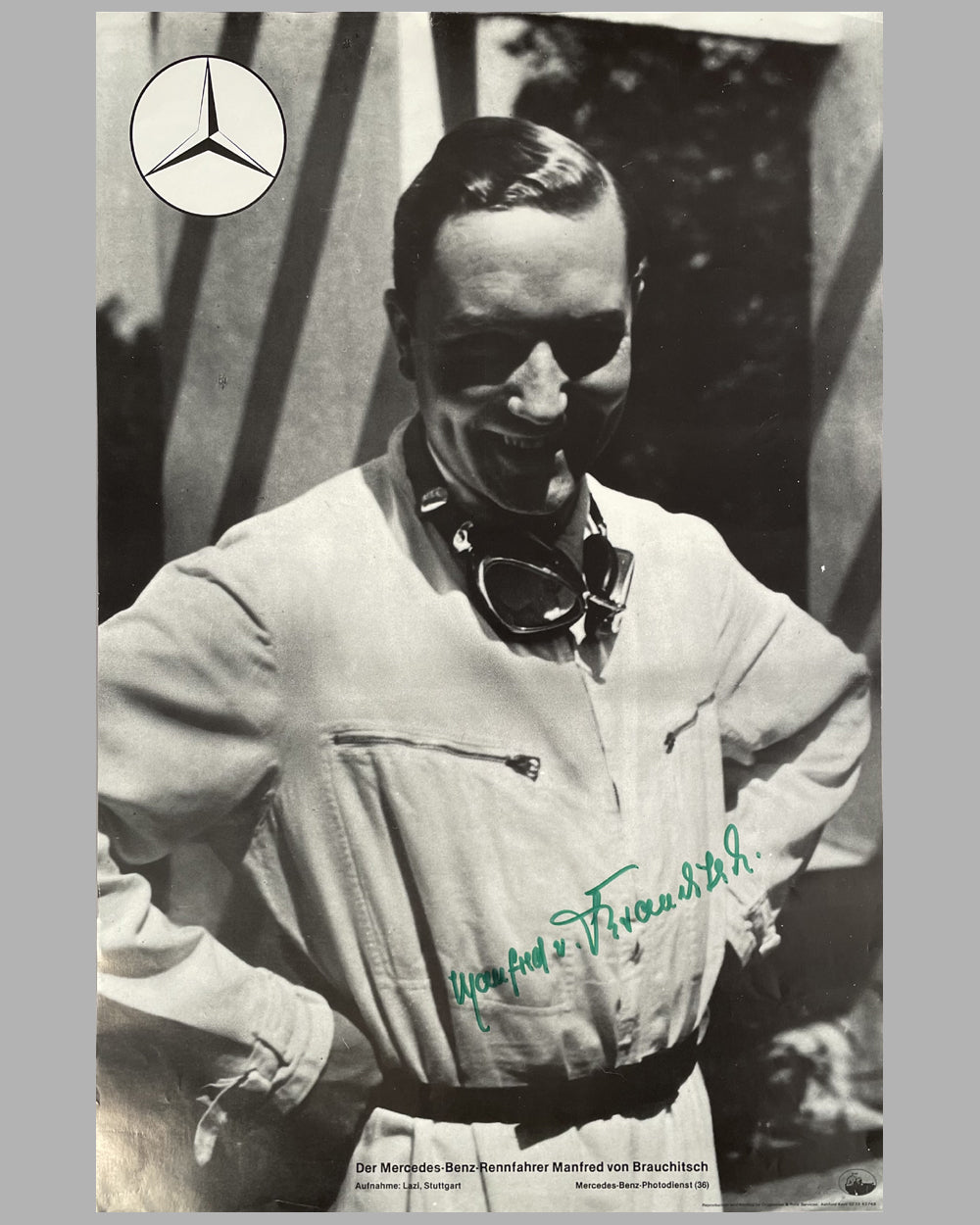 Manfred von Brauchitsch 1930's portrait poster, edition of 200 - l'art ...