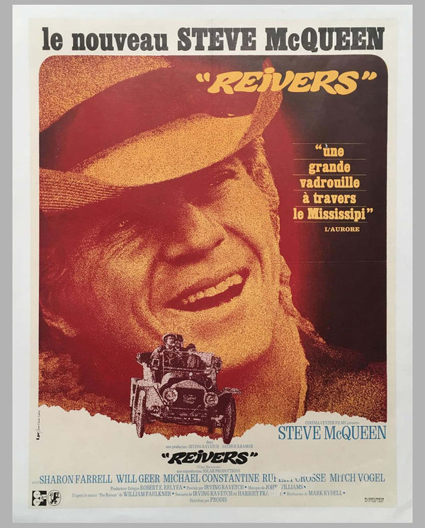 1969 Reivers original movie poster, French edition, with Steve McQueen ...