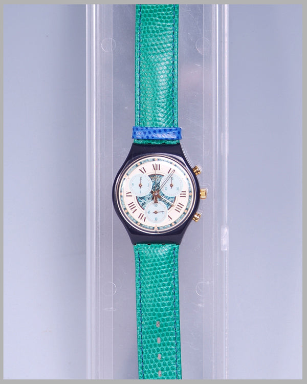 Nautical themed Swatch wrist watch - l'art et l'automobile